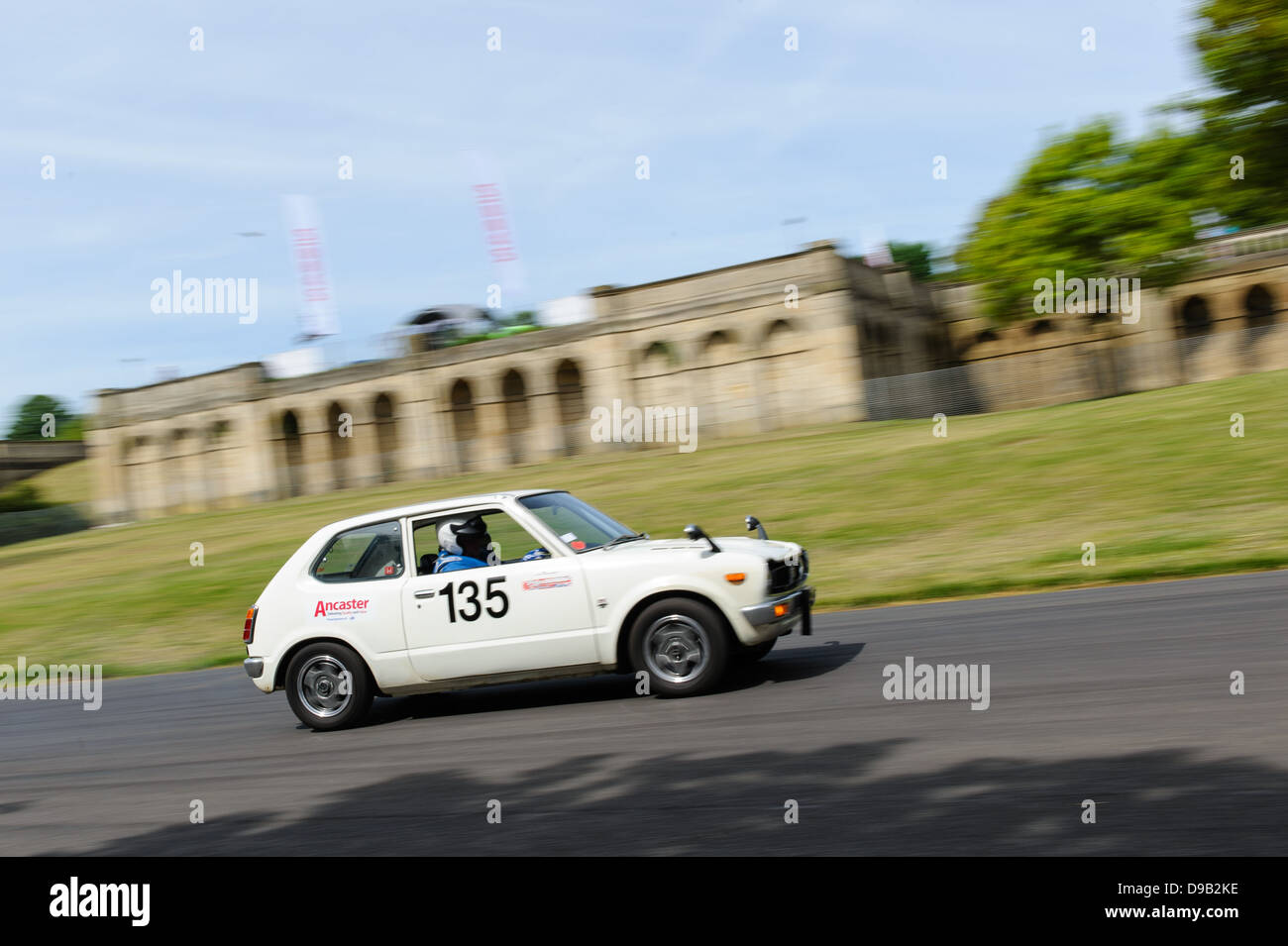 A car racing around Crystal Palace Park in London for the Motorsport at ...