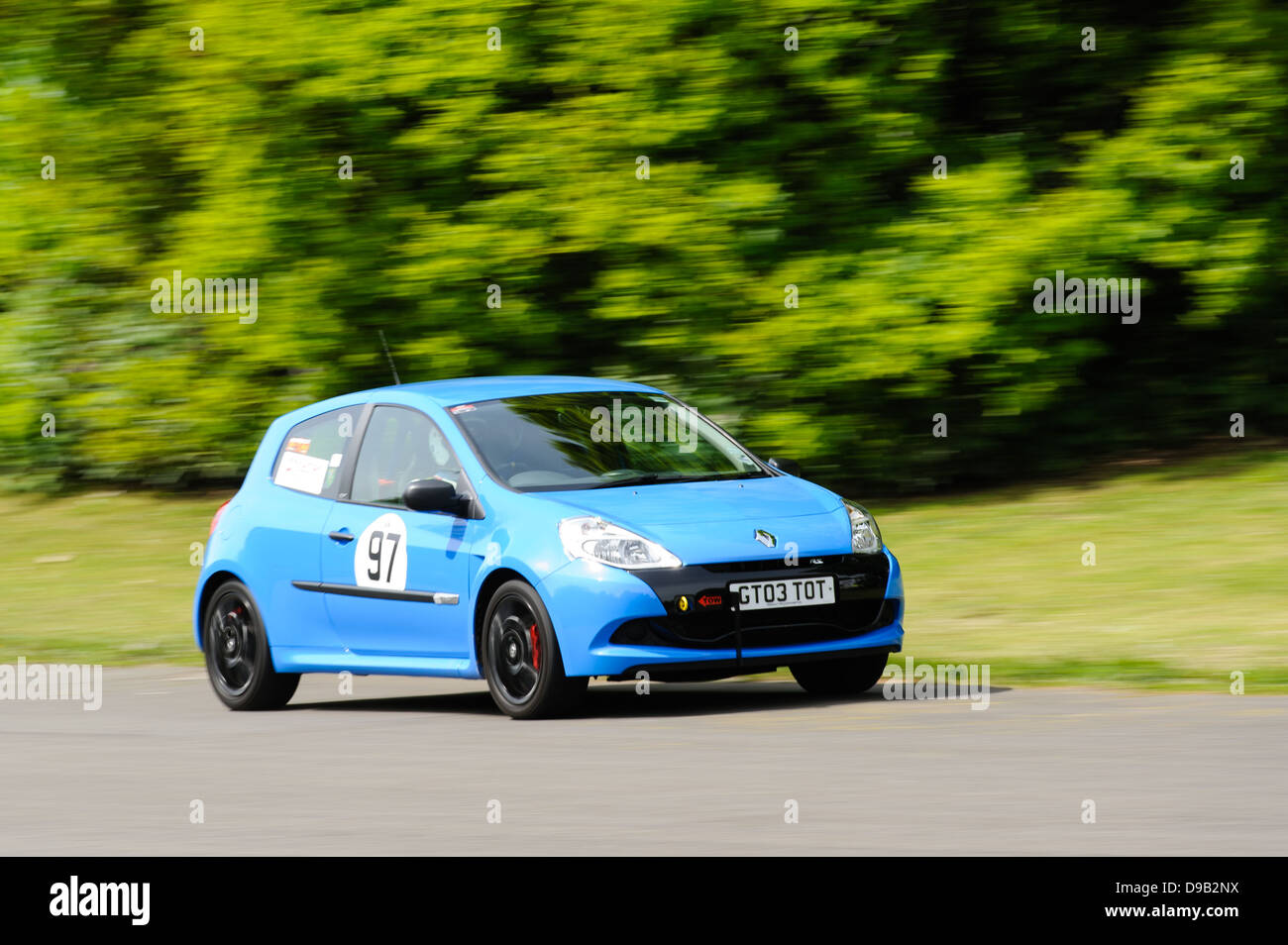 A car racing around Crystal Palace Park in London for the Motorsport at ...
