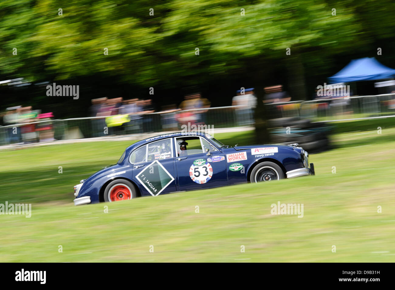 A car racing around Crystal Palace Park in London for the Motorsport at ...
