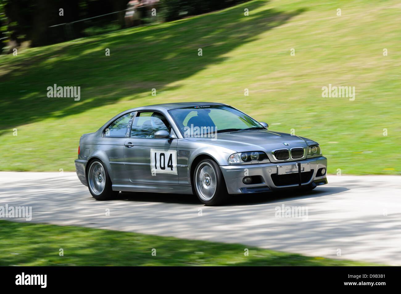 A car racing around Crystal Palace Park in London for the Motorsport at ...