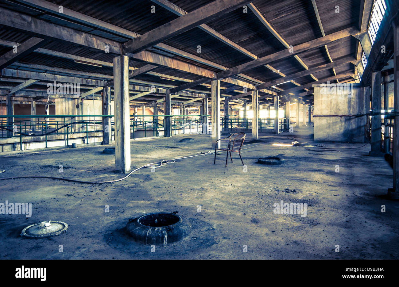 Derelict Factory Building interior Stock Photo - Alamy