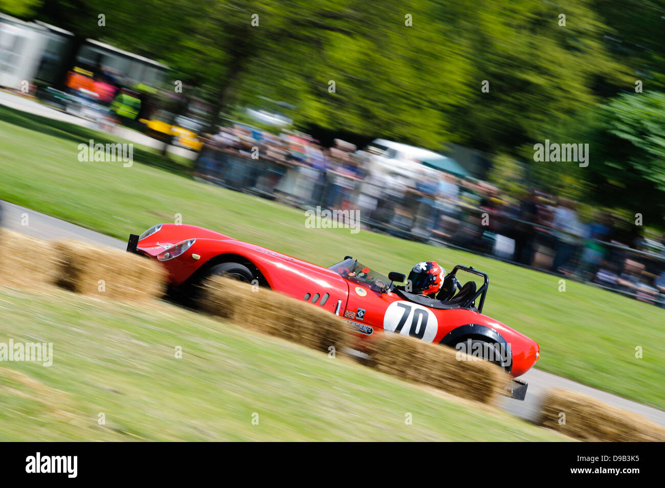 A car racing around Crystal Palace Park in London for the Motorsport at ...