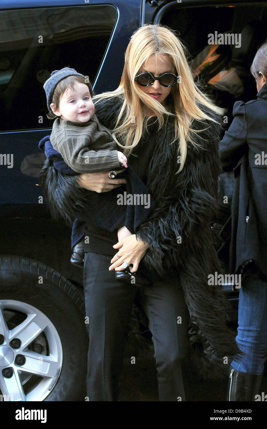 Rachel Zoe and her son Skyler arriving at their Manhattan hotel. New ...