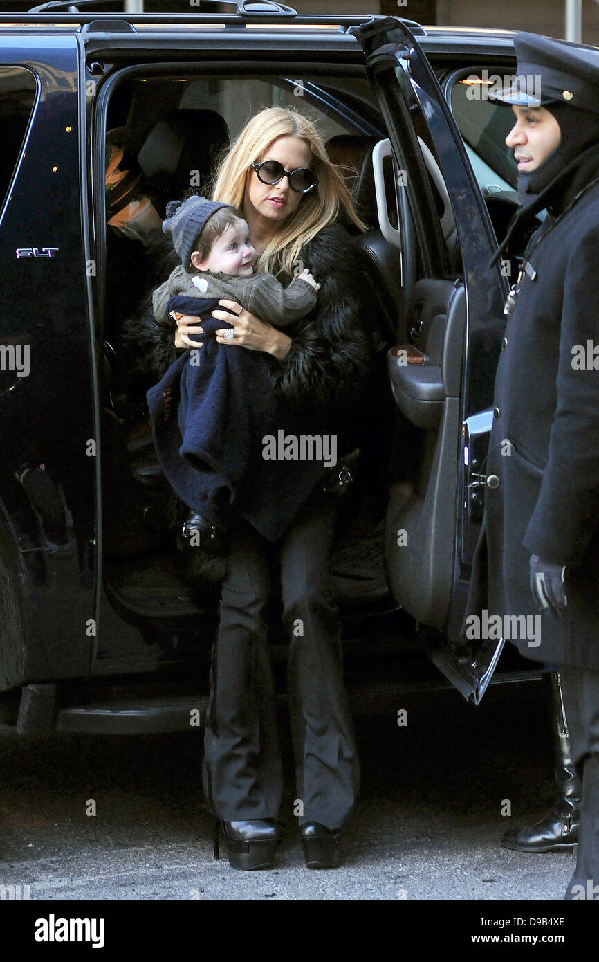 Rachel Zoe and her son Skyler arriving at their Manhattan hotel. New ...