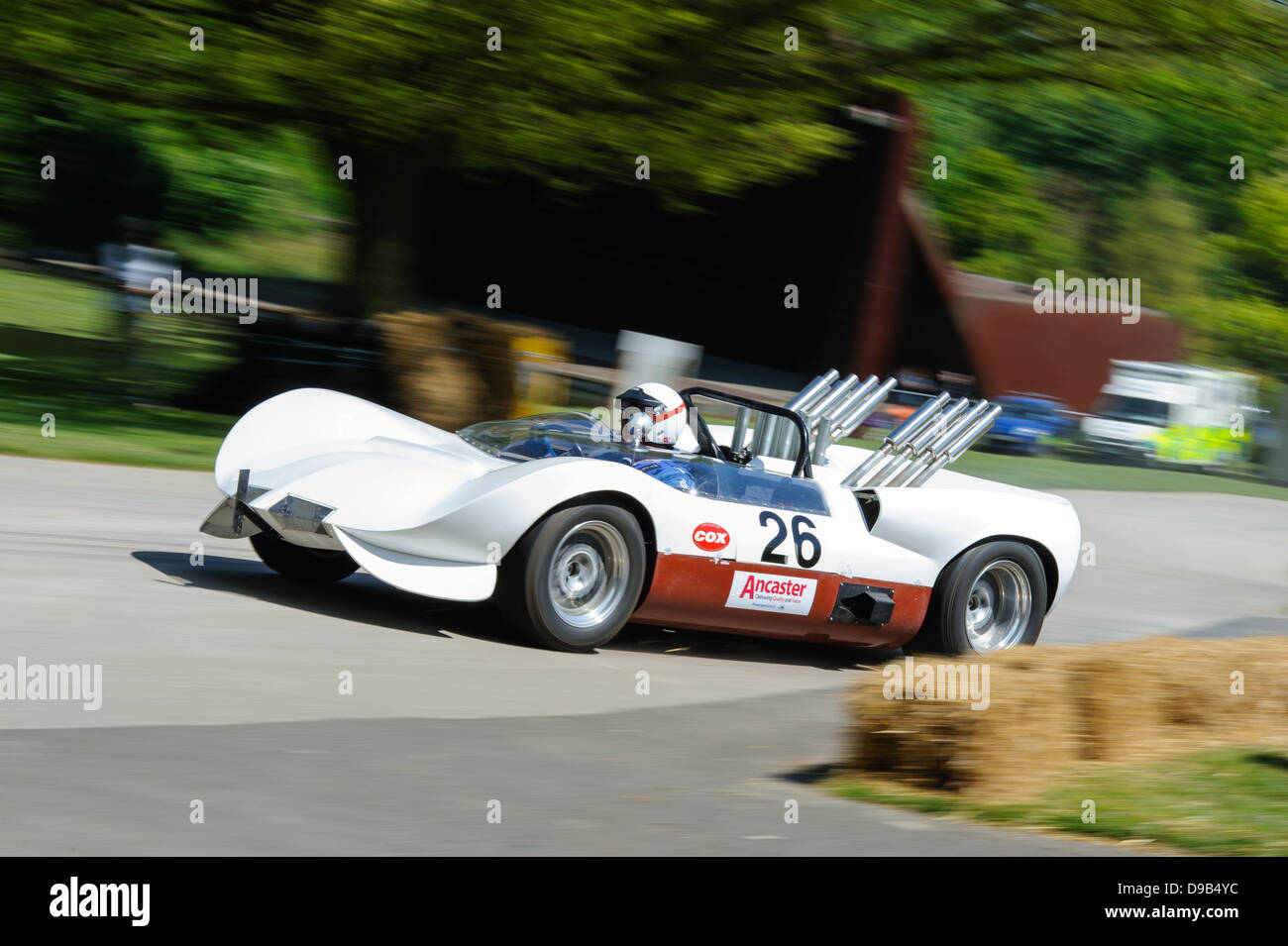 A car racing around Crystal Palace Park in London for the Motorsport at ...