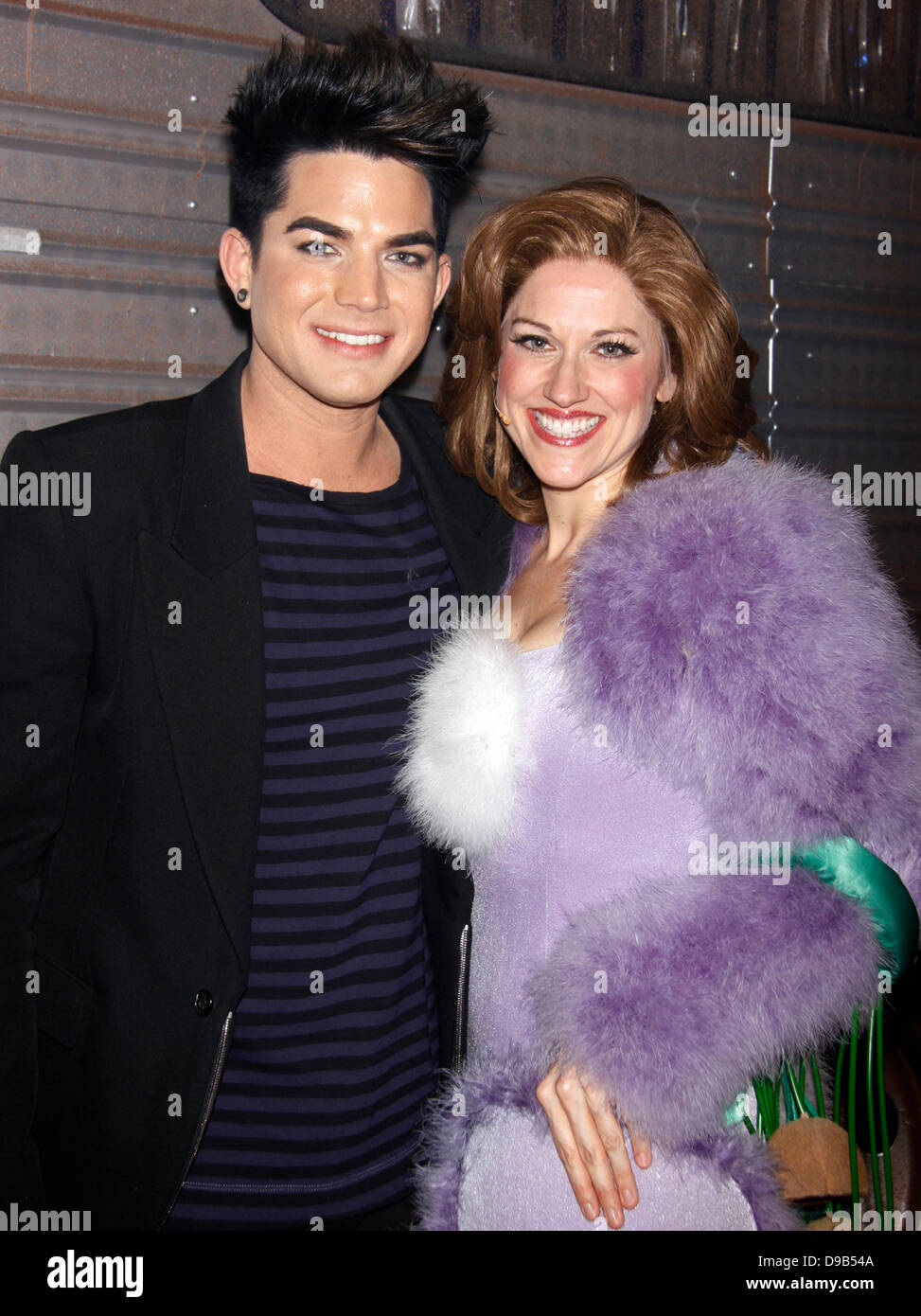 Adam Lambert and Julie Reiber Backstage at the Broadway musical ...