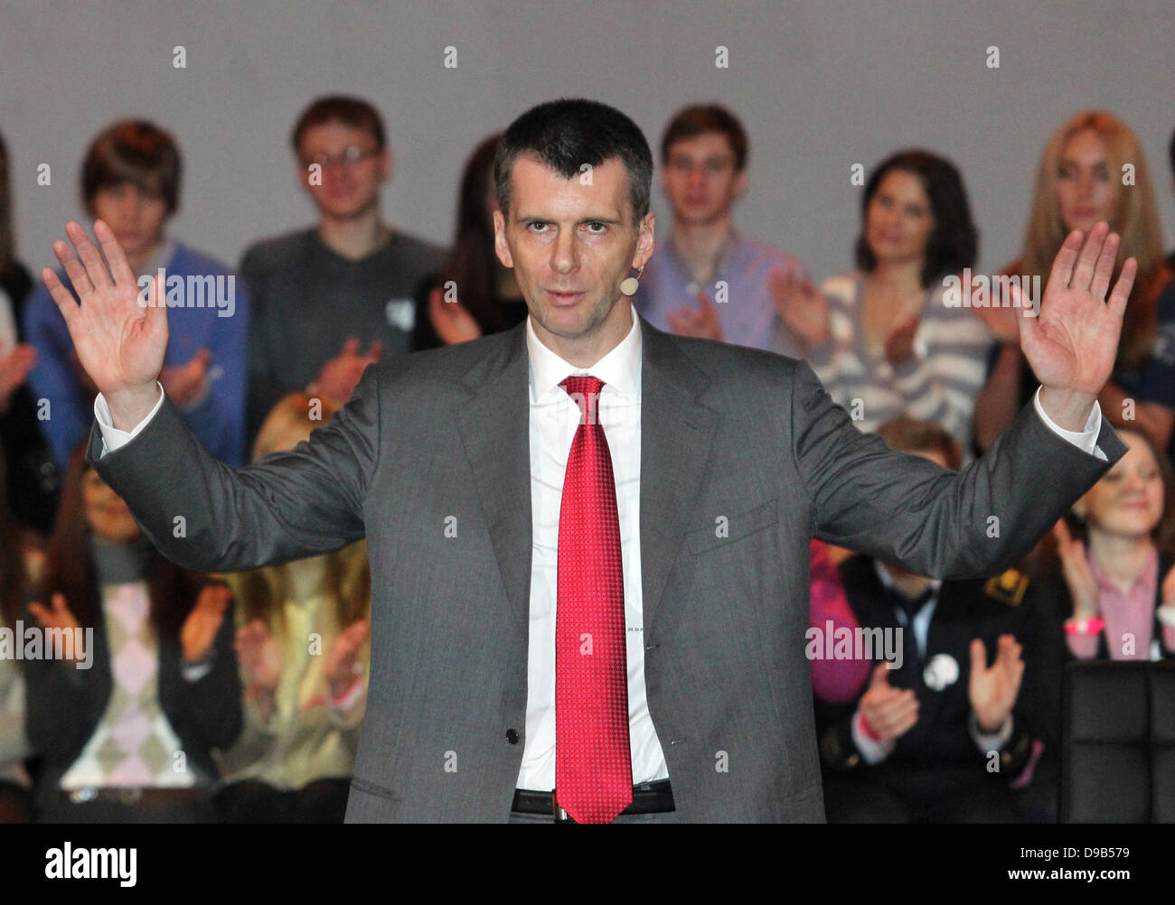 Mikhail Prokhorov at a meeting with young potential voters of St ...