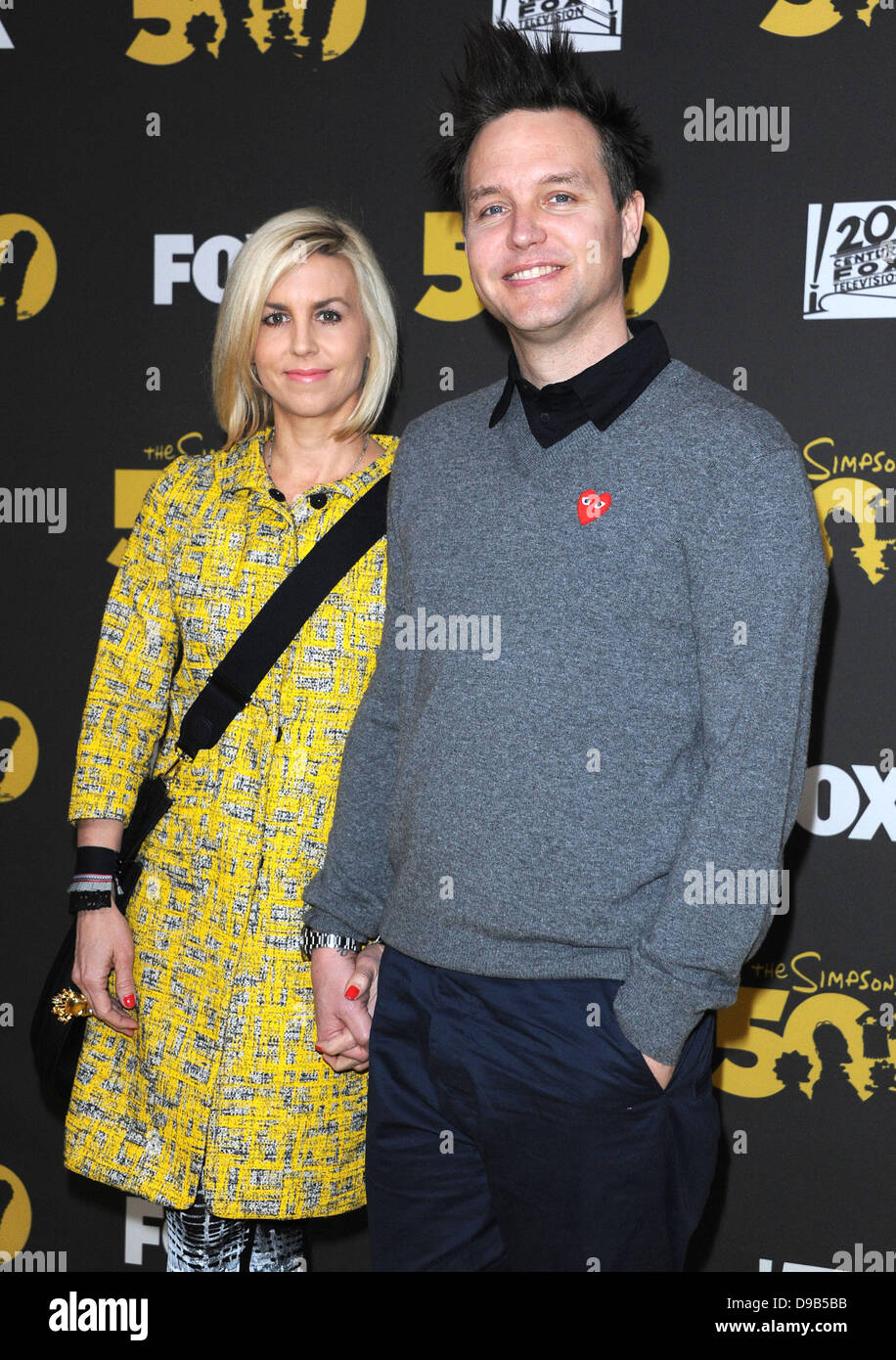 Mark Hoppus and his wife The Simpsons 500th Episode Celebration at The ...