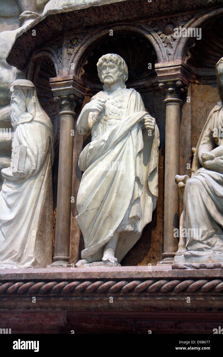 Leonardo Marchioni De Malaspinis. Monument made ca 1430-1435 in stucco ...