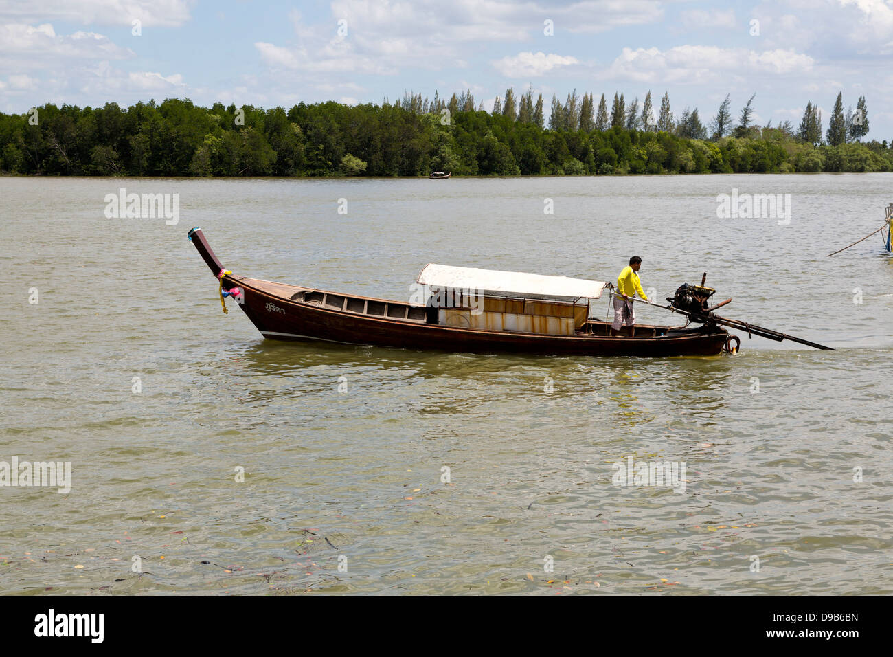 Boat on the River Pak Nam Krabi in Thailand Stock Photo - Alamy