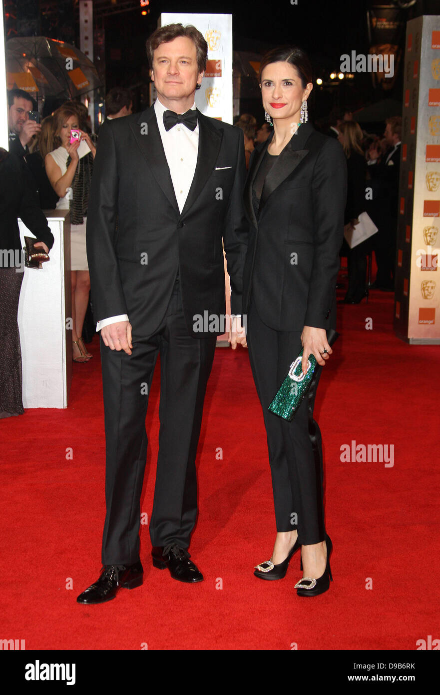 Colin Firth with his wife Livia Giuggioli Orange British Academy Film ...