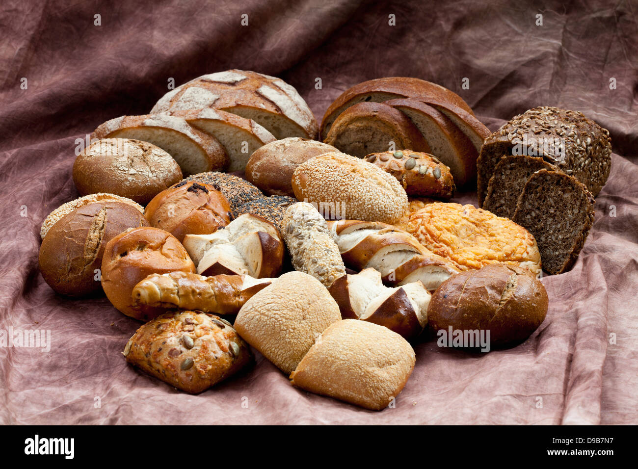 Mixed sorts of bread and rolls Stock Photo - Alamy