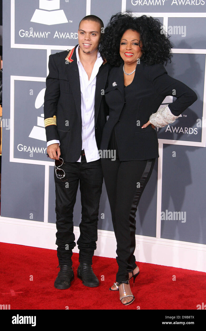 Diana Ross and son Evan Ross 54th Annual GRAMMY Awards (The Grammys ...