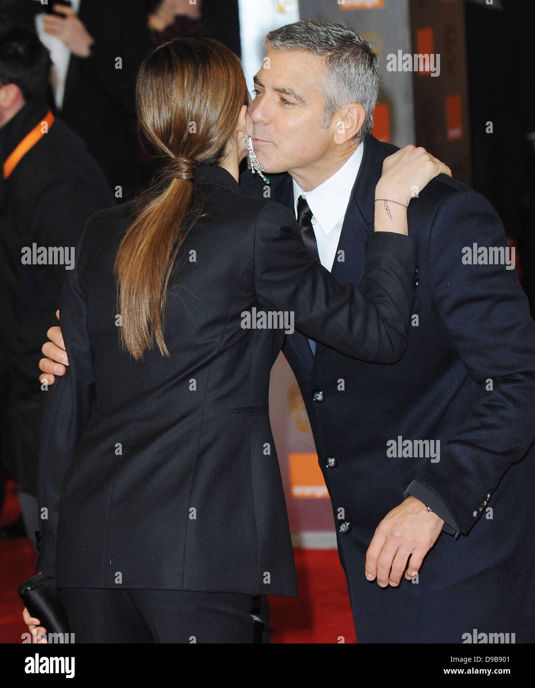 Livia Firth and George Clooney at Orange British Academy Film Awards at ...