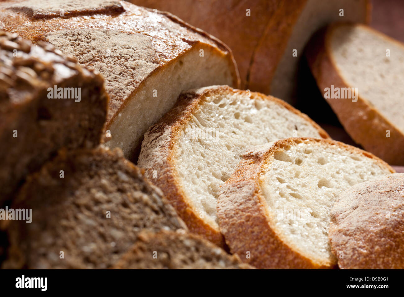 Varieties of bread, close up Stock Photo - Alamy