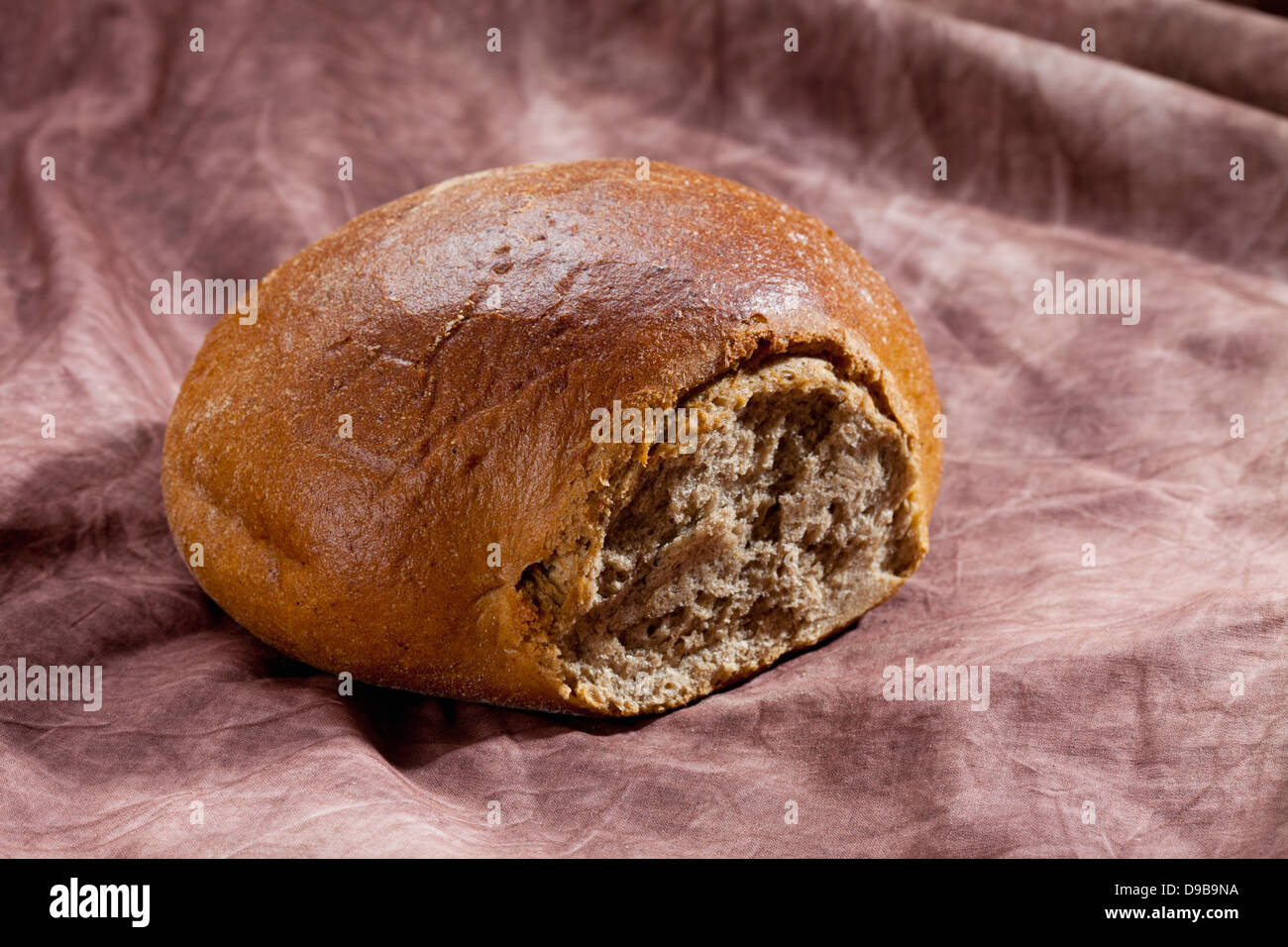 Rustic rye mix bread on textile, close up Stock Photo - Alamy