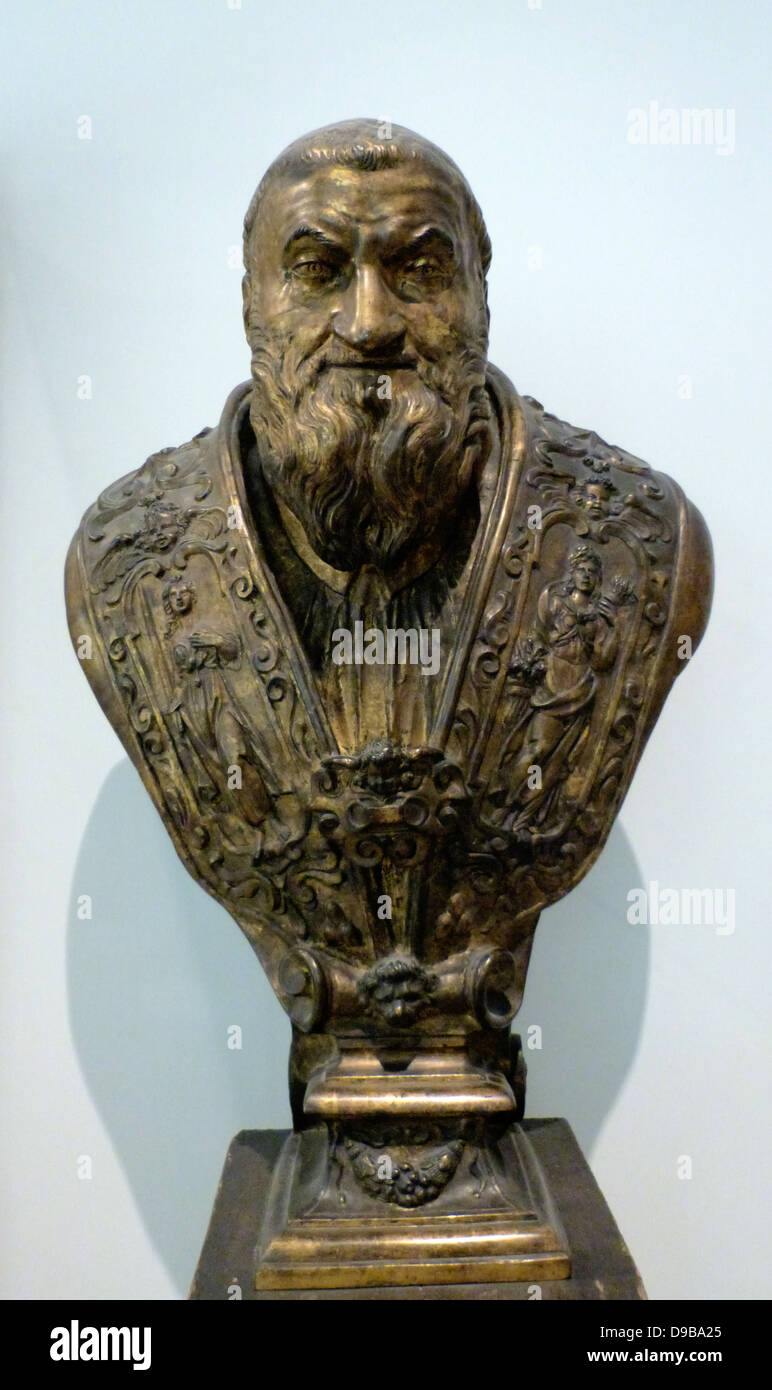 Pope Sixtus V 1585-90 by Bastiano Torrigiani (active after 1573-96 ...