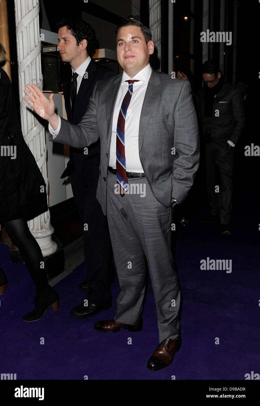 Jonah Hill arriving at BAFTAs nominees party held at Asprey New Bond ...