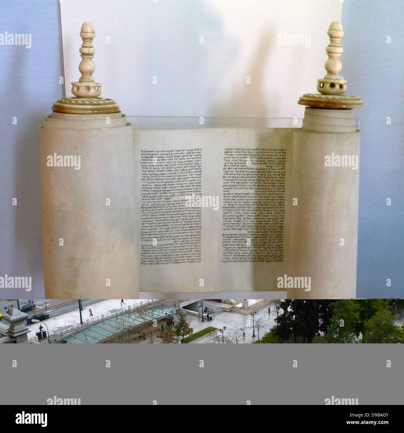 Torah Set - this miniature Torah set was commissioned by Edgar Astaire ...