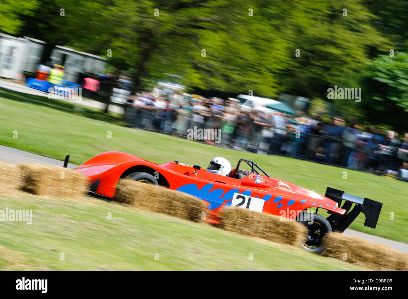 A car racing around Crystal Palace Park in London for the Motorsport at ...