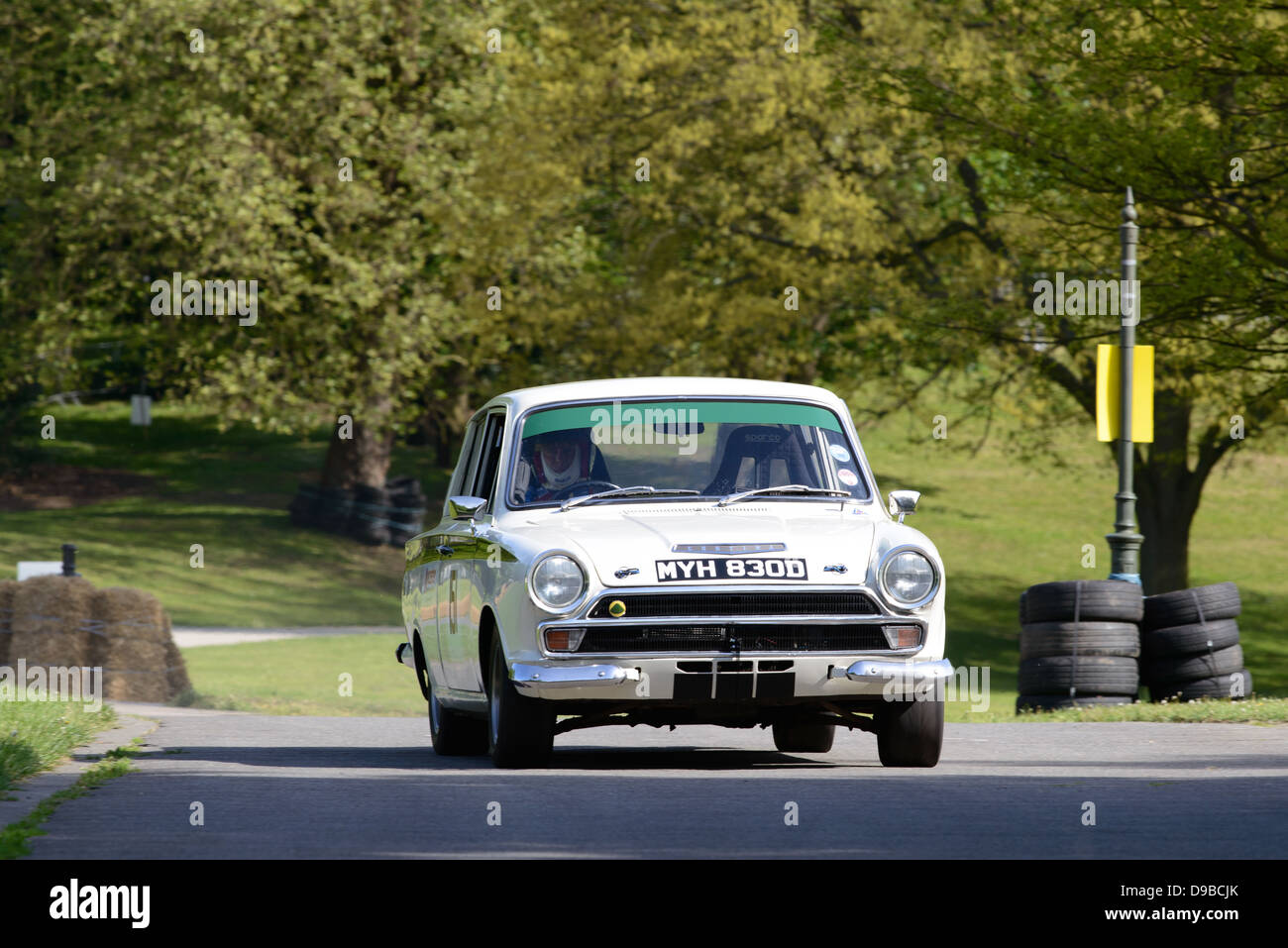 A car racing around Crystal Palace Park in London for the Motorsport at ...