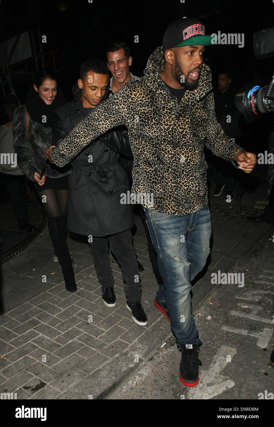 Aston Merrygold leaving the Rose club London, England - 10.02.12 Stock ...