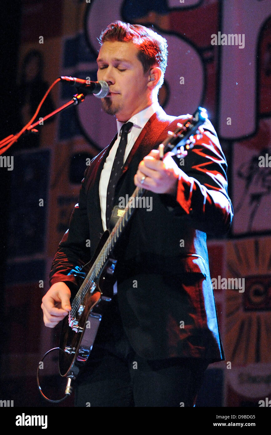 Isaac Hanson of band Hanson performs on stage at The Phoenix Concert ...