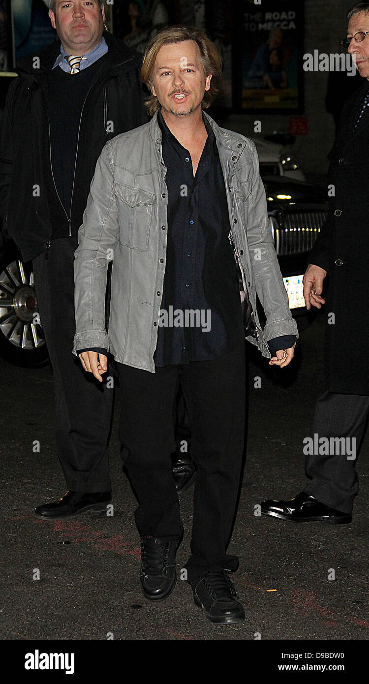 David Spade, arrives at the Ed Sullivan Theater for 'The Late Show with ...