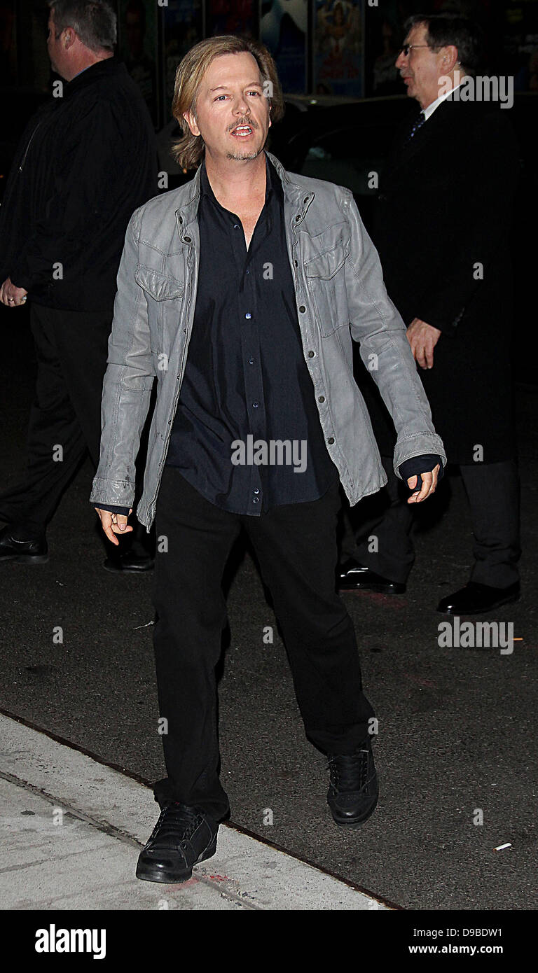 David Spade, arrives at the Ed Sullivan Theater for 'The Late Show with ...