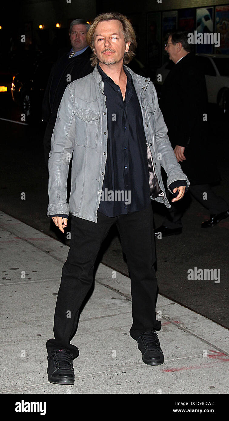 David Spade, arrives at the Ed Sullivan Theater for 'The Late Show with ...