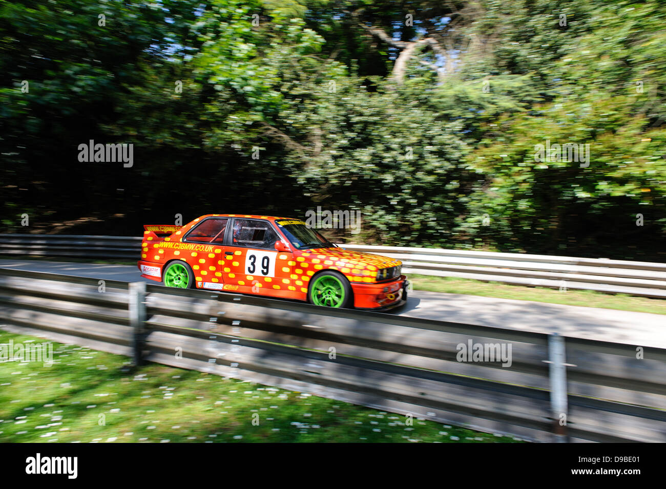 A car racing around Crystal Palace Park in London for the Motorsport at ...