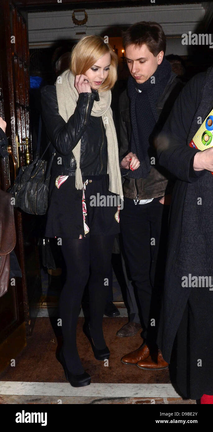 Hannah Tointon And Joe Thomas , at the press night for 'Absent Friends ...
