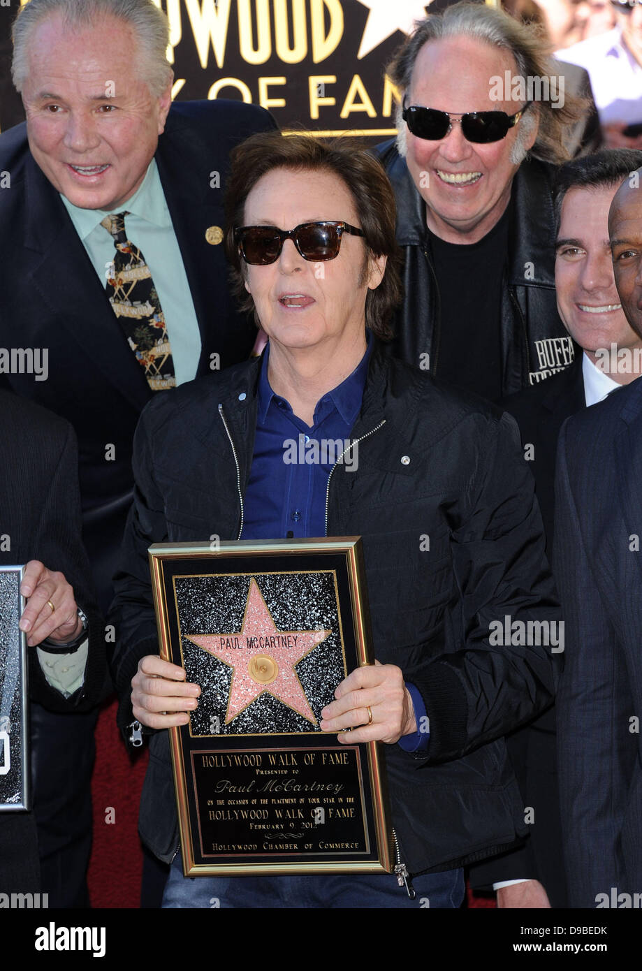 Paul McCartney and Neil Young Paul McCartney is honored with a star on ...
