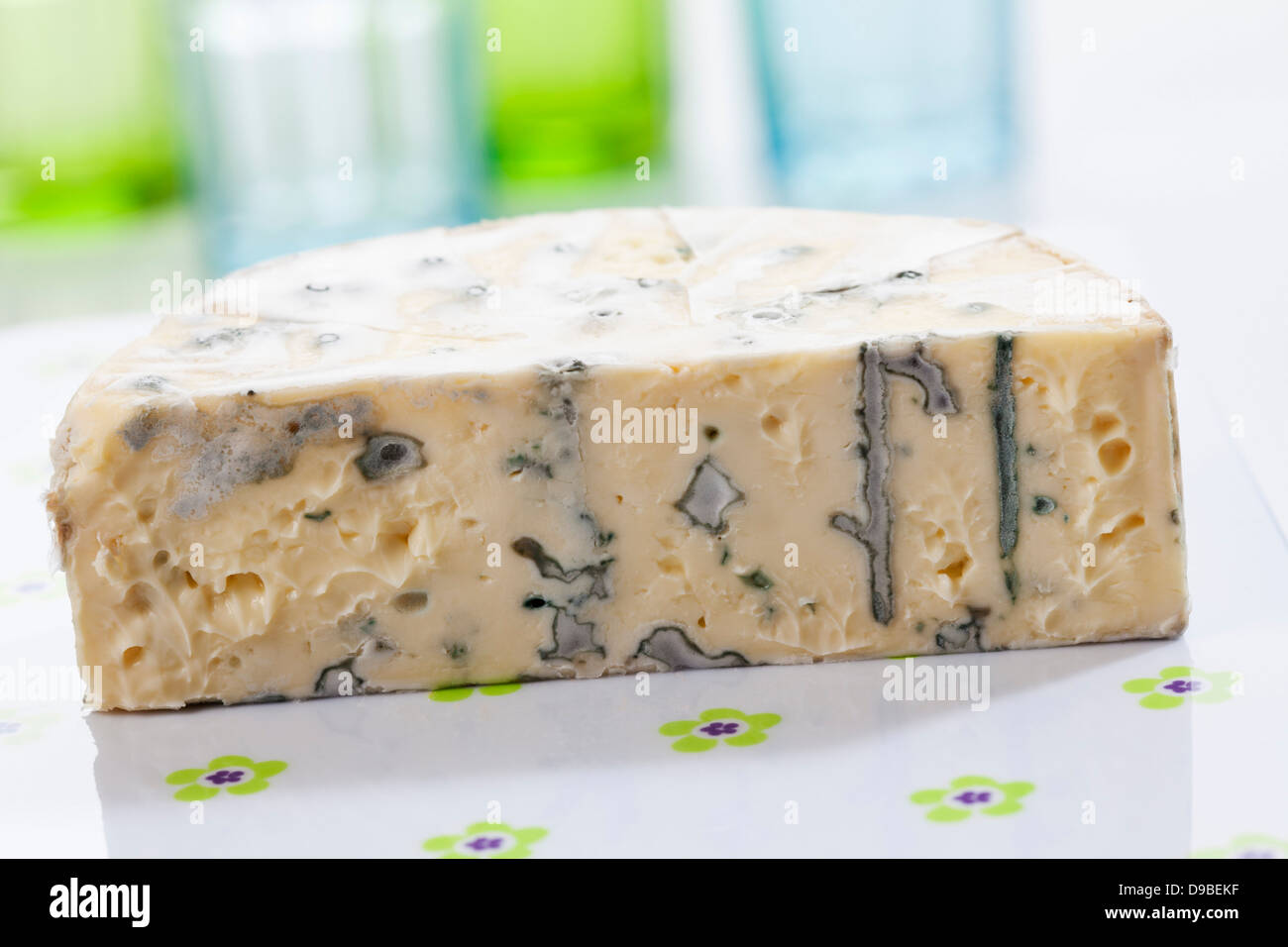 Blue cheese with peppercorn, close up Stock Photo - Alamy