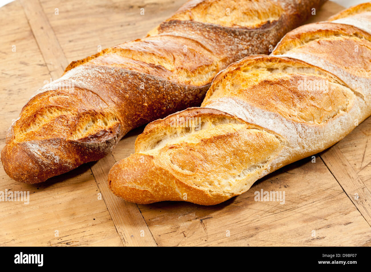 Baguette breads, close up Stock Photo - Alamy