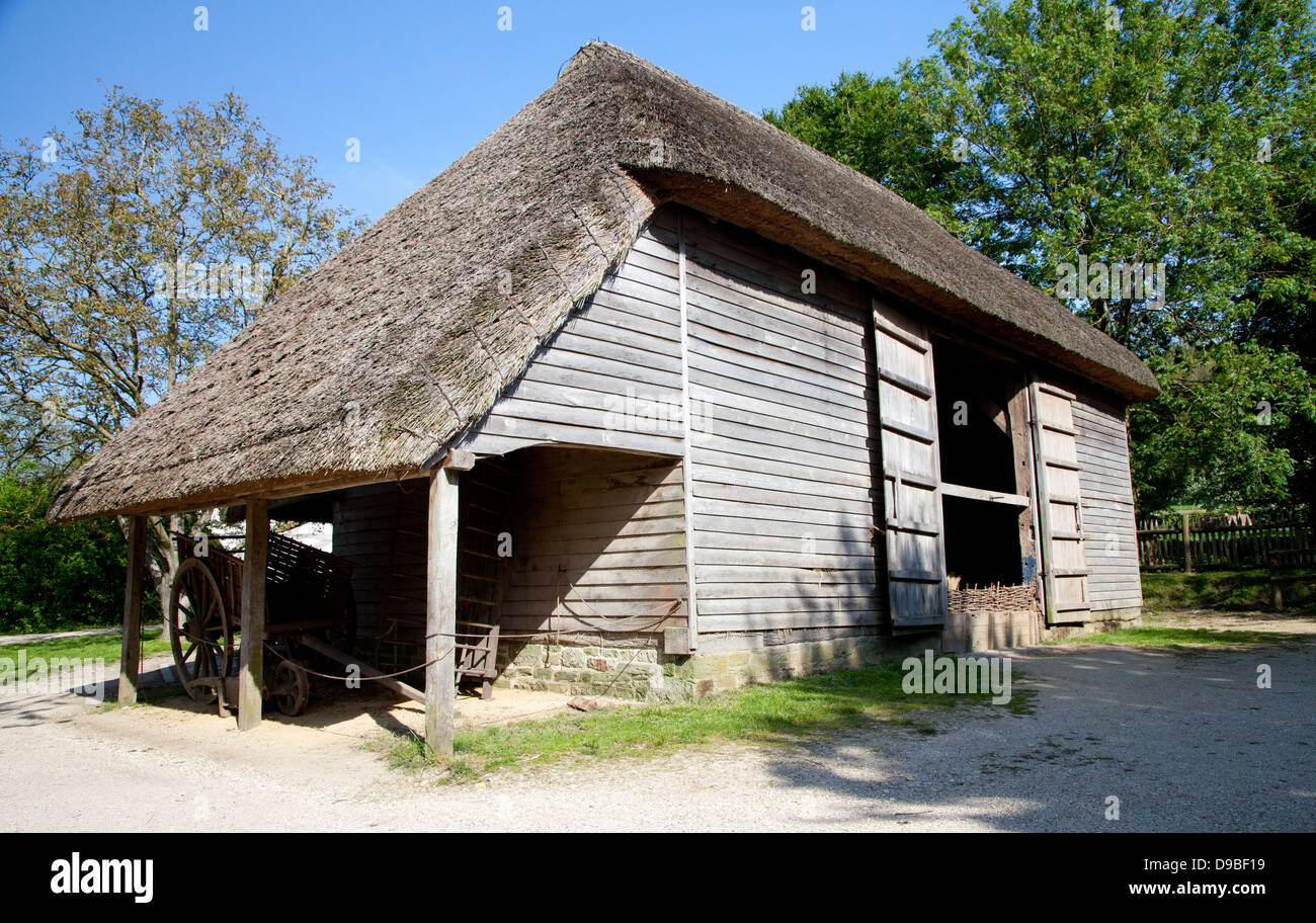 Exterior of 17th Century Court Barn from Lee-on-Solent, Hampshire Stock ...