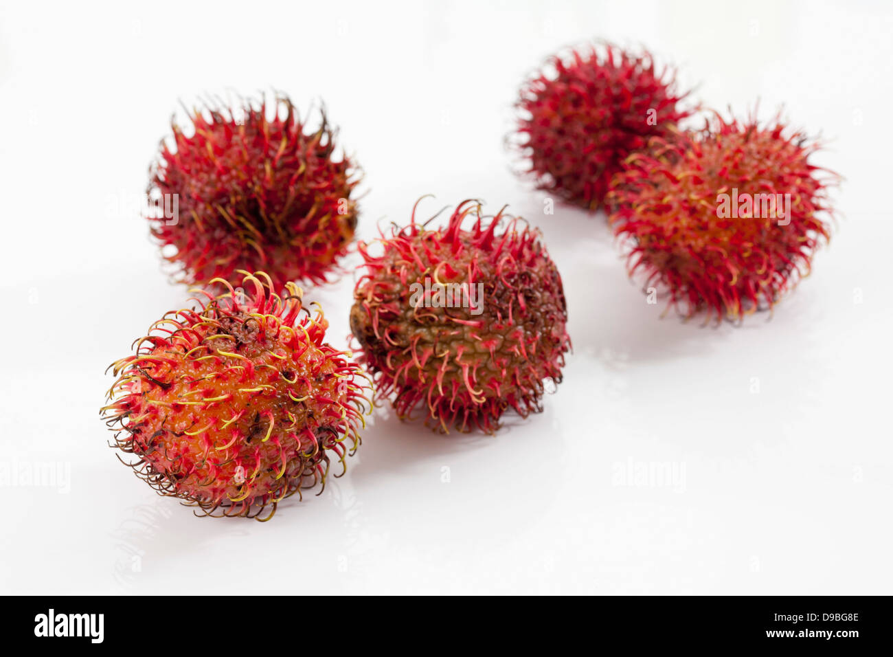 Rambutan fruits on white background, close up Stock Photo - Alamy