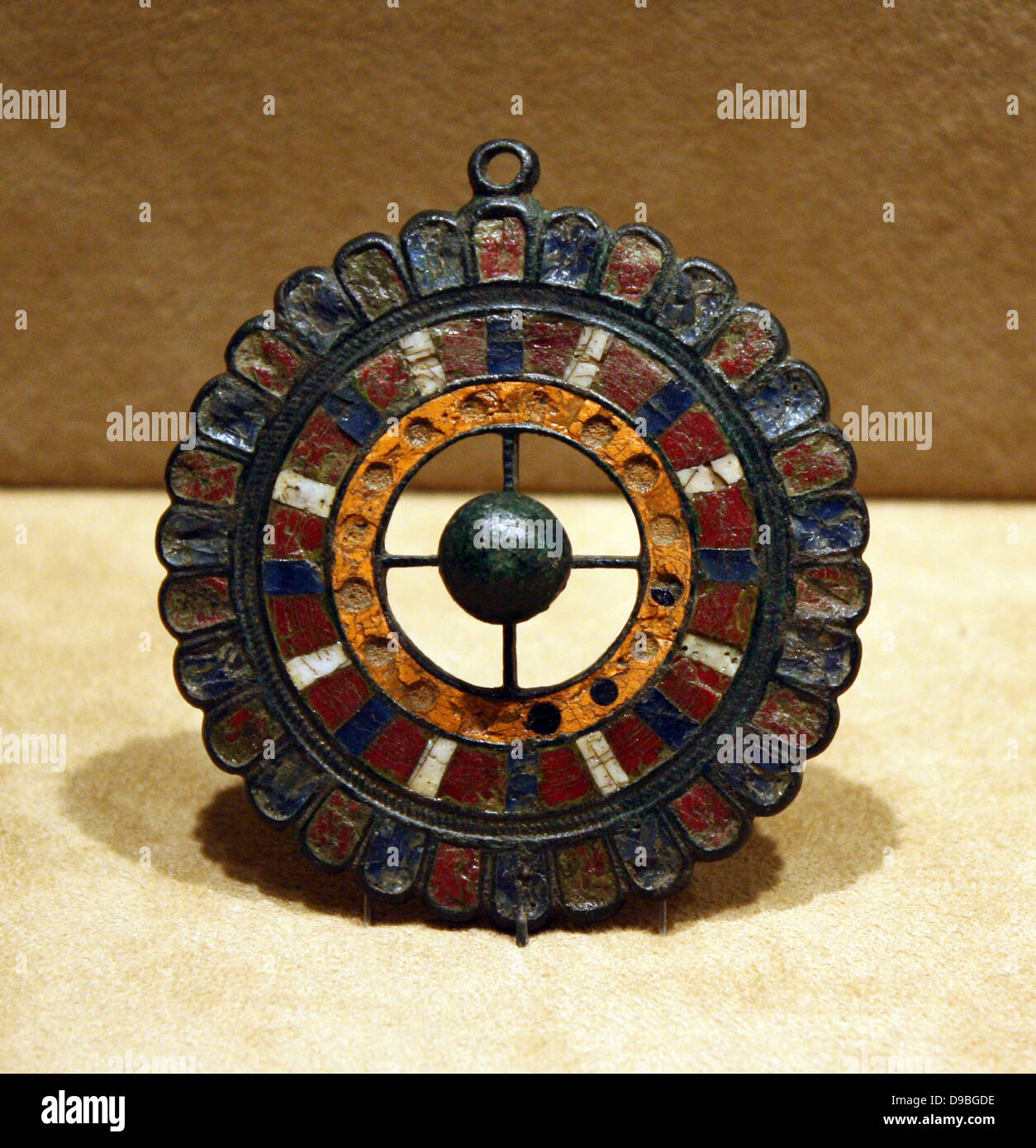 Disk Brooch. Copper alloy inlaid with millefiore enamel. Roman. Made ...