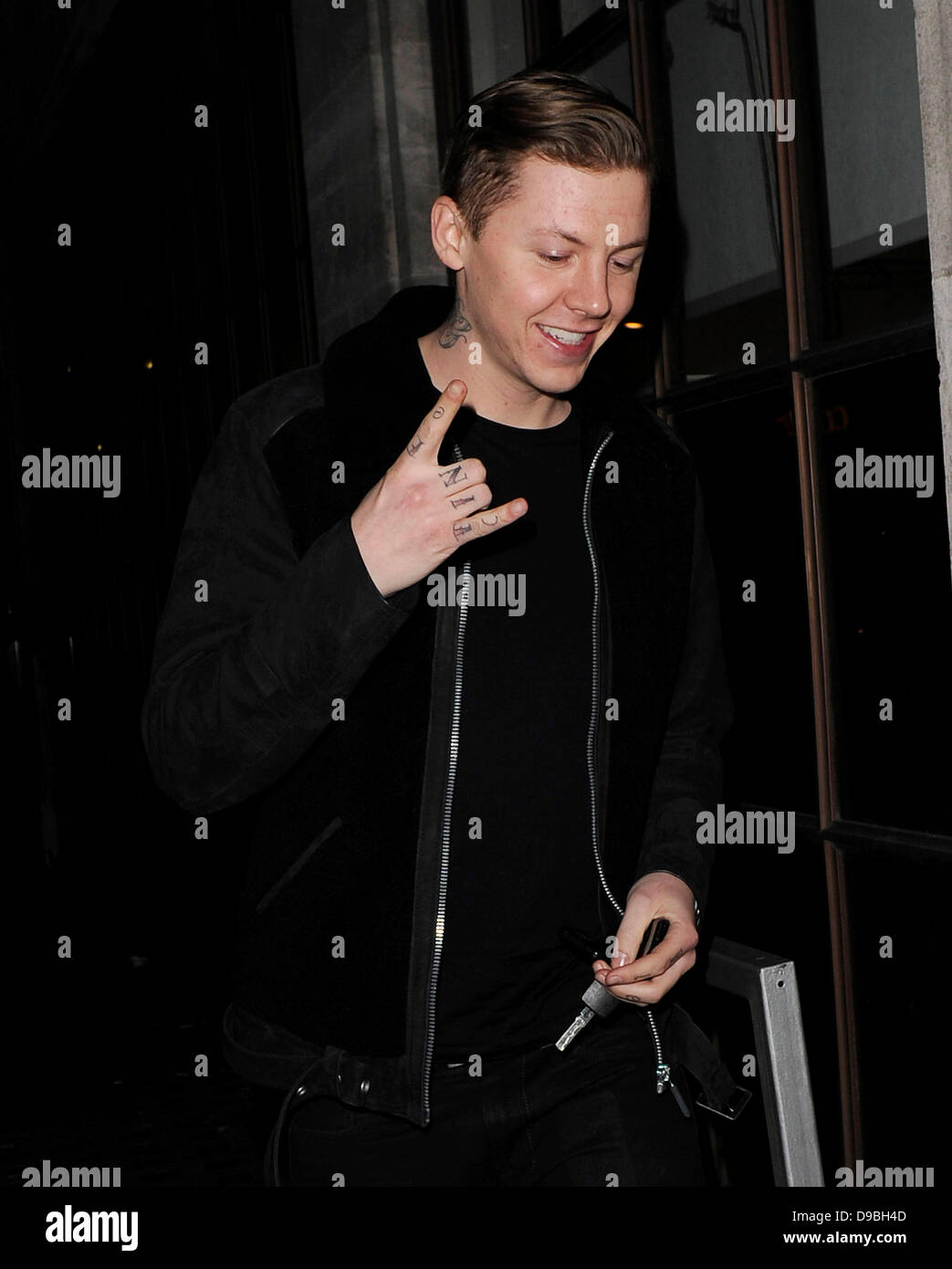 Rapper Professor Green arriving at Radio 1 to appear on Nick Grimshaw's ...