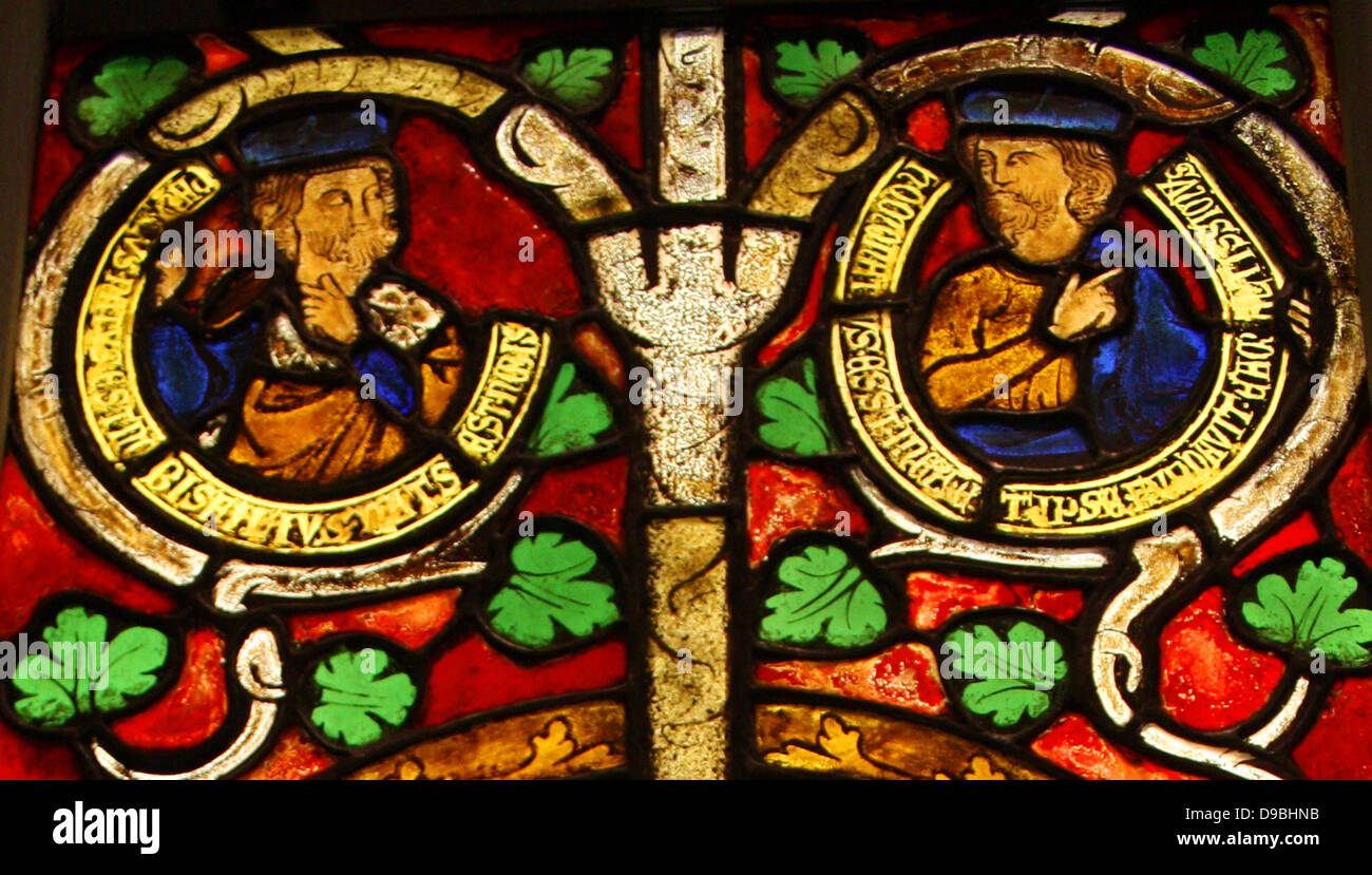Tree of Jesse Window: The Reclining Jesse, King David and Scenes from ...