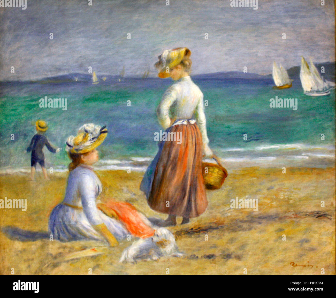 Pierre-Auguste Renior, French 1841-1919. Figures on the Beach Stock ...