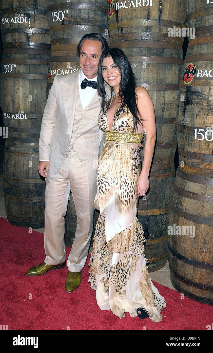 Frederic Marq and Adriana De Moura at the Bacardi 150th Anniversary ...
