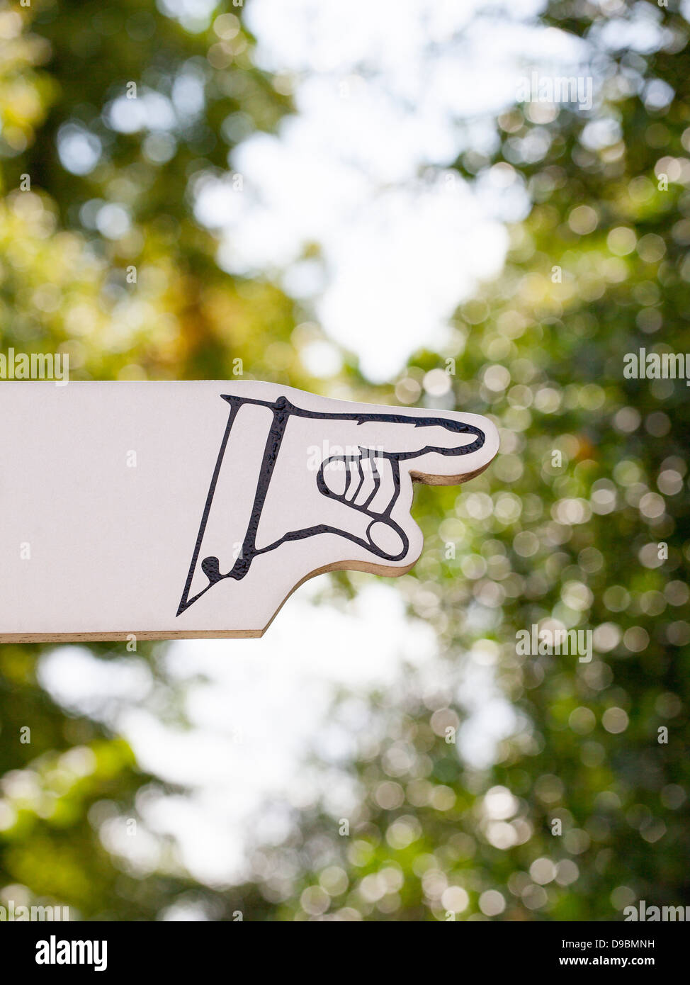 Stylized hand pointing right Stock Photo - Alamy