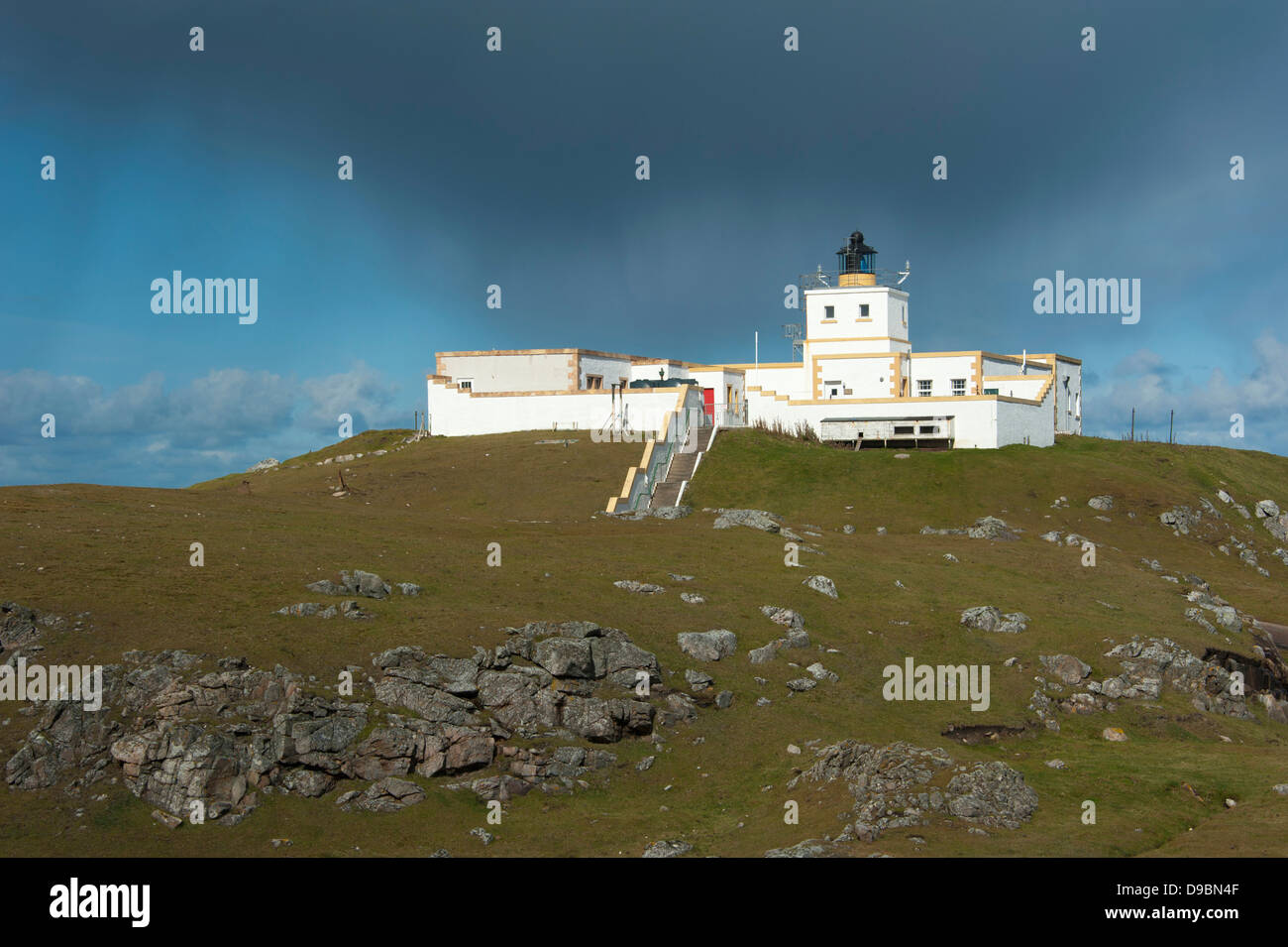 Lighthouse, Strathy Point, Highland, Scotland, Great Britain, Europe ...