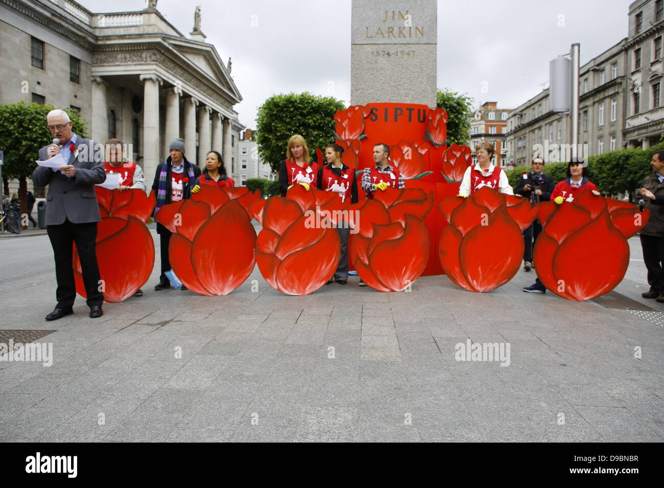Dublin, Ireland. 17th June 2013. Christy Waters, member of the SIPTU ...