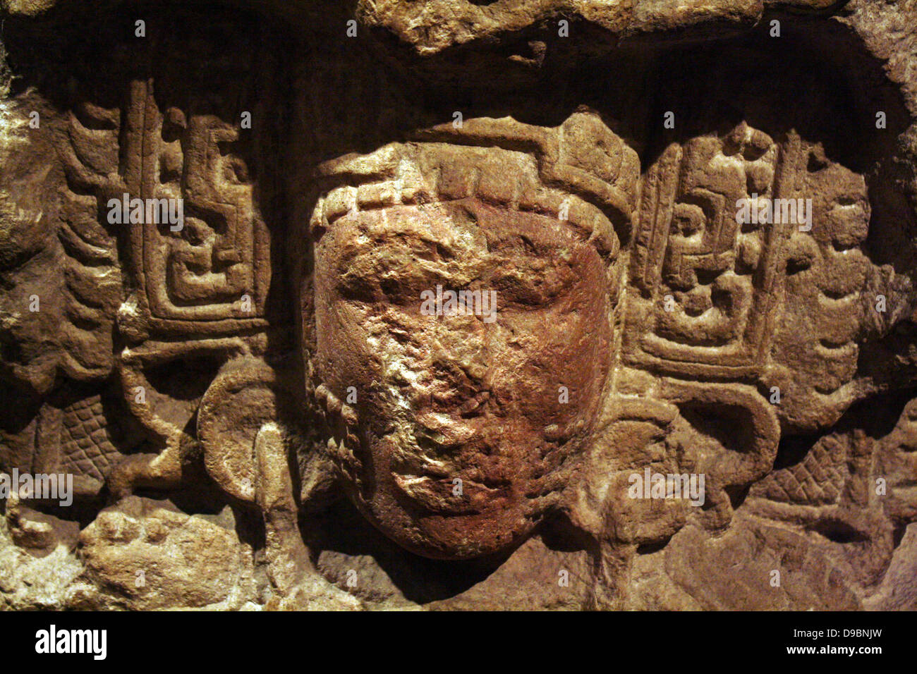 Maya Column. Columns with standing figure. Mexico Maya. Late 8th-9th ...