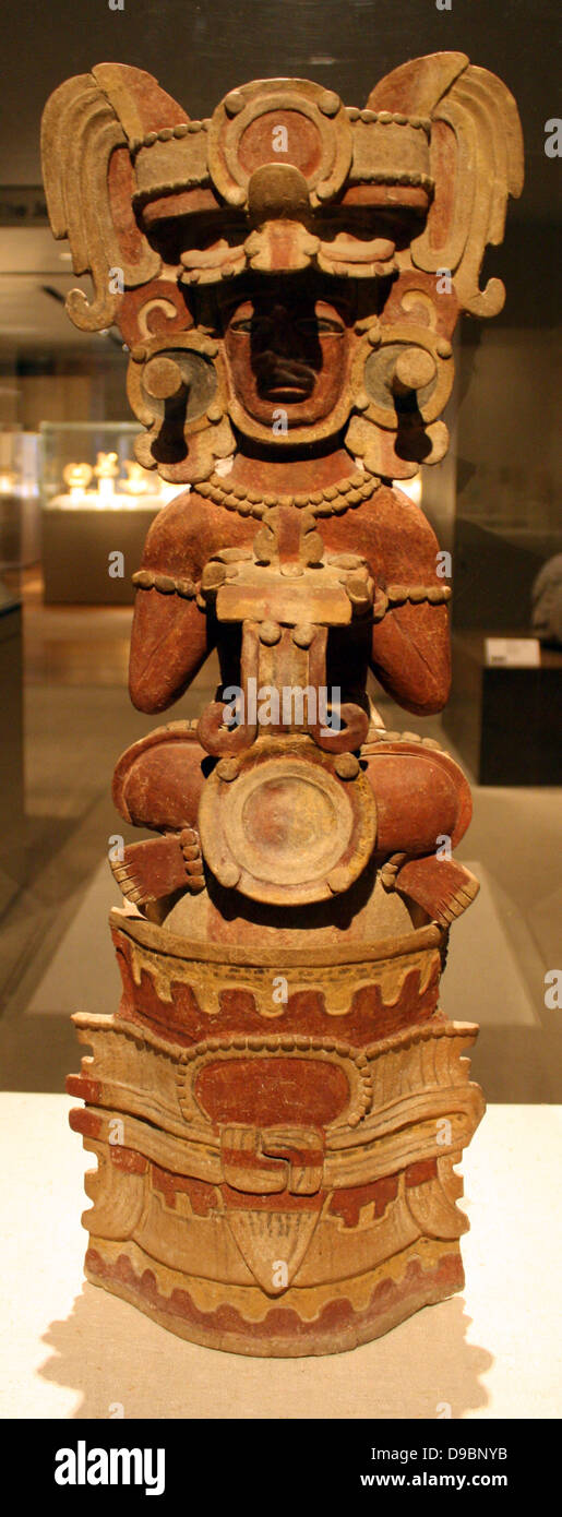 Maya Censer. Seated figure censer (Incensario) Mexico or Guatemala ...