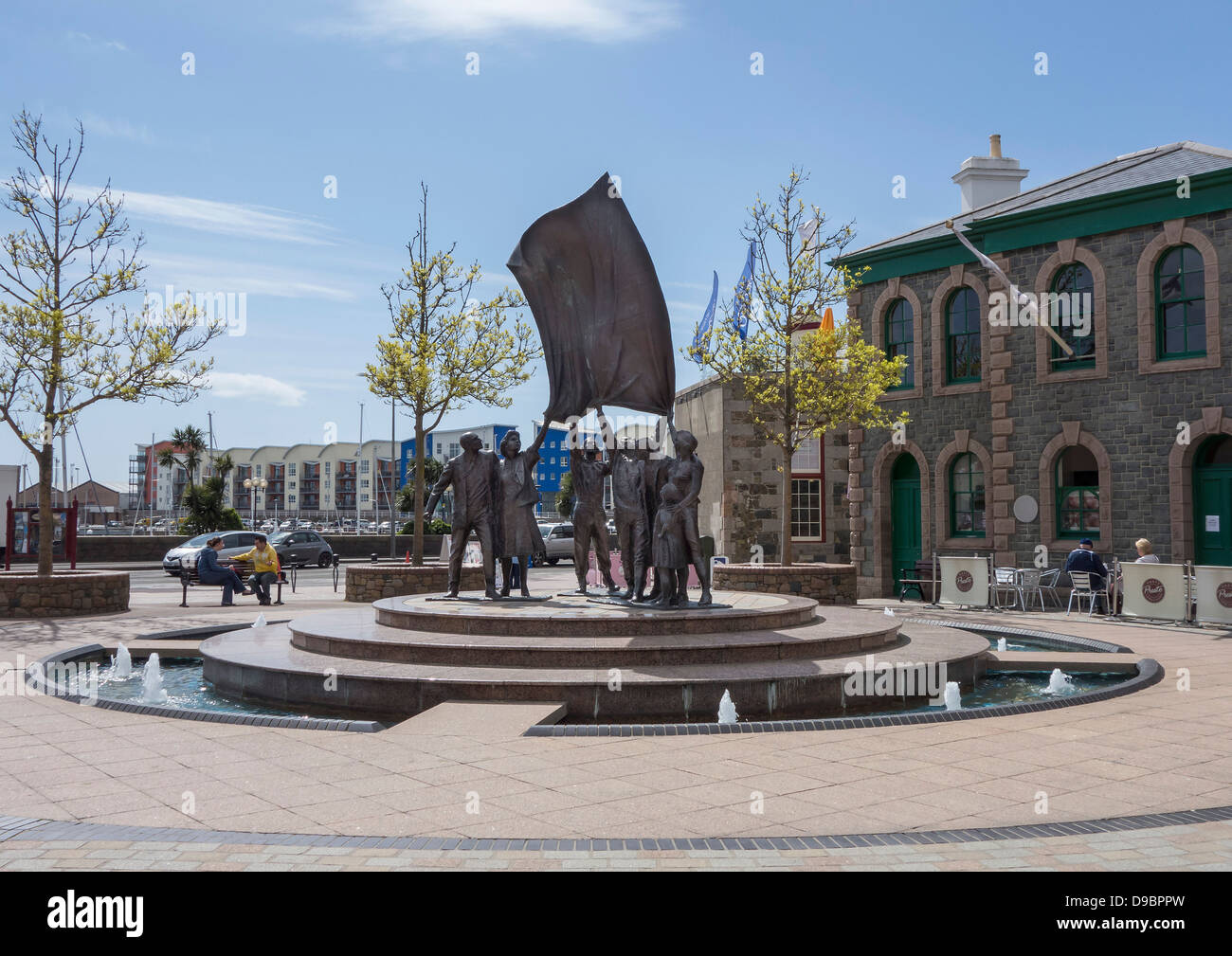 Jersey, Liberation Sculpture, Liberation Square, St. Helier, Channel ...