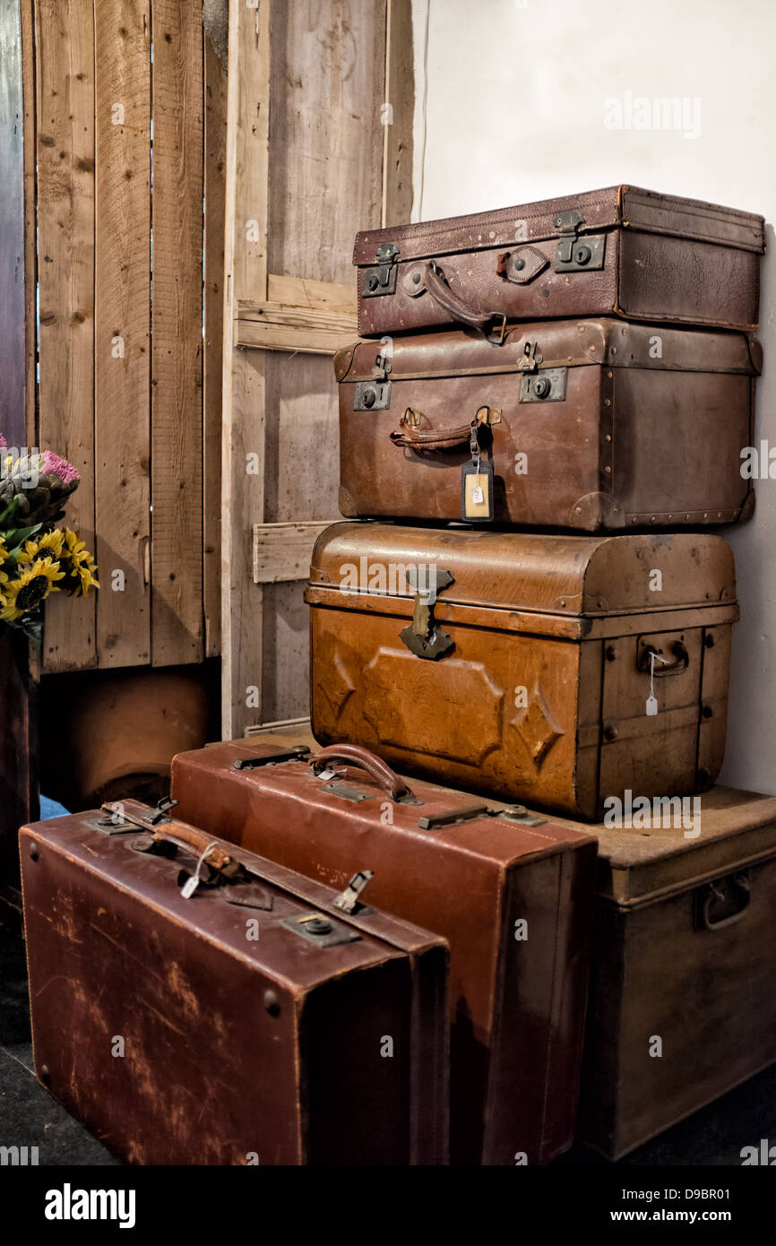 A Stack of Suitcases Stock Photo - Alamy