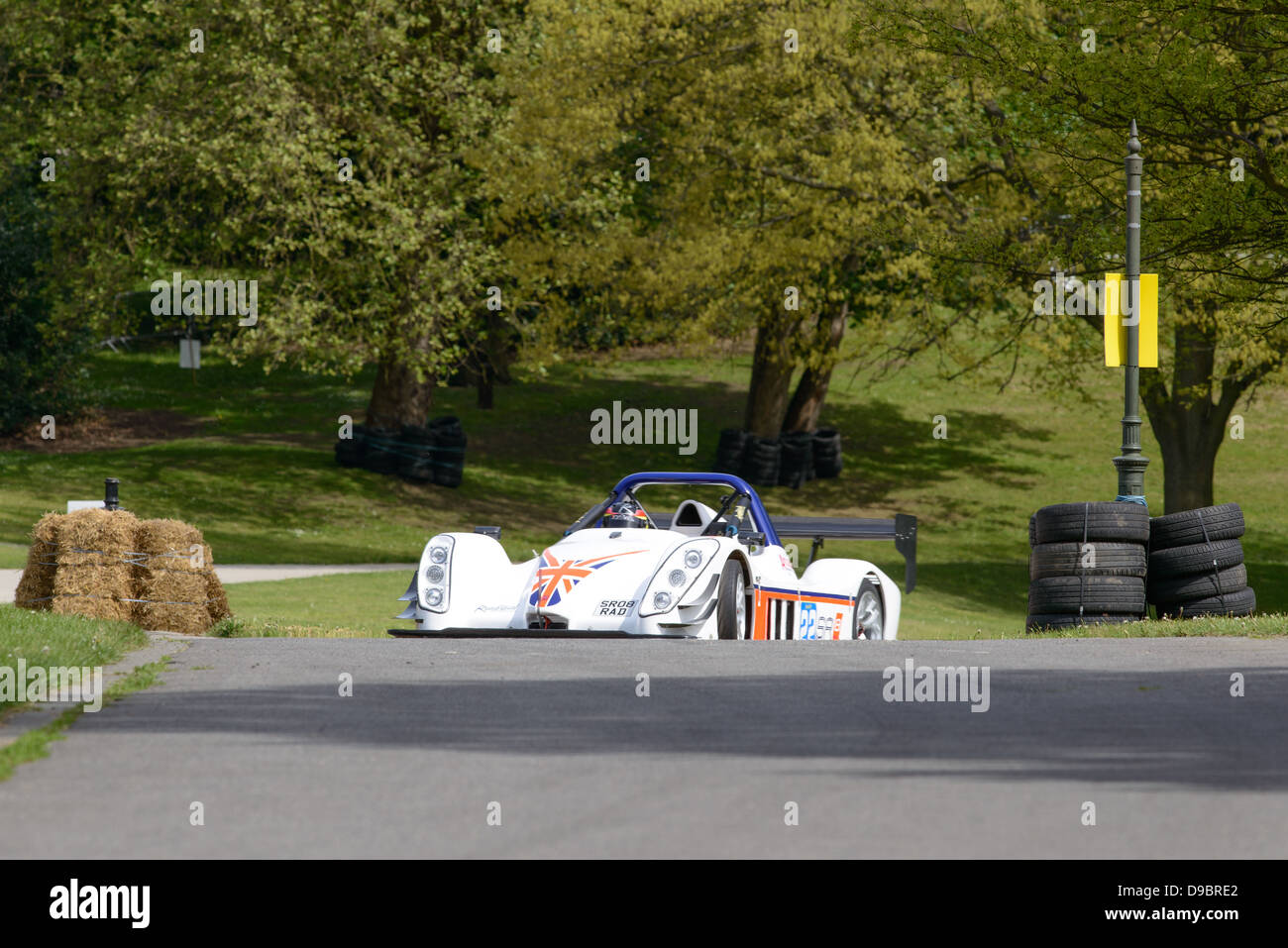 A car racing around Crystal Palace Park in London for the Motorsport at ...